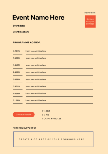 How to Make an Event Programme Quickly (Free Template)