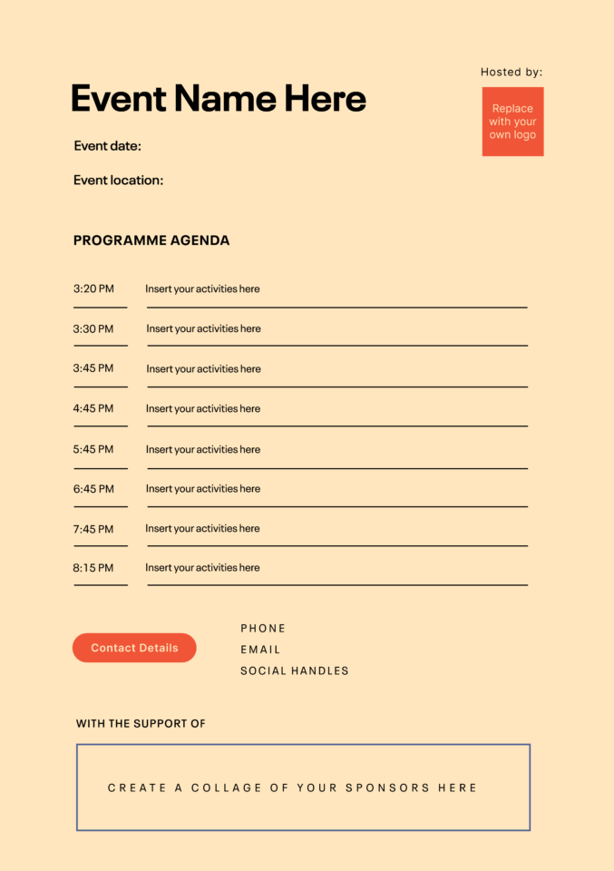 How to Make an Event Programme Quickly (Free Template)