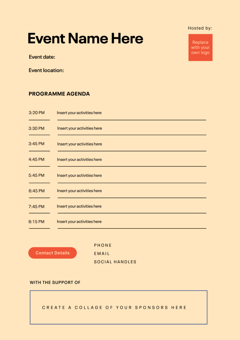 How to Make an Event Programme Quickly (Free Template)