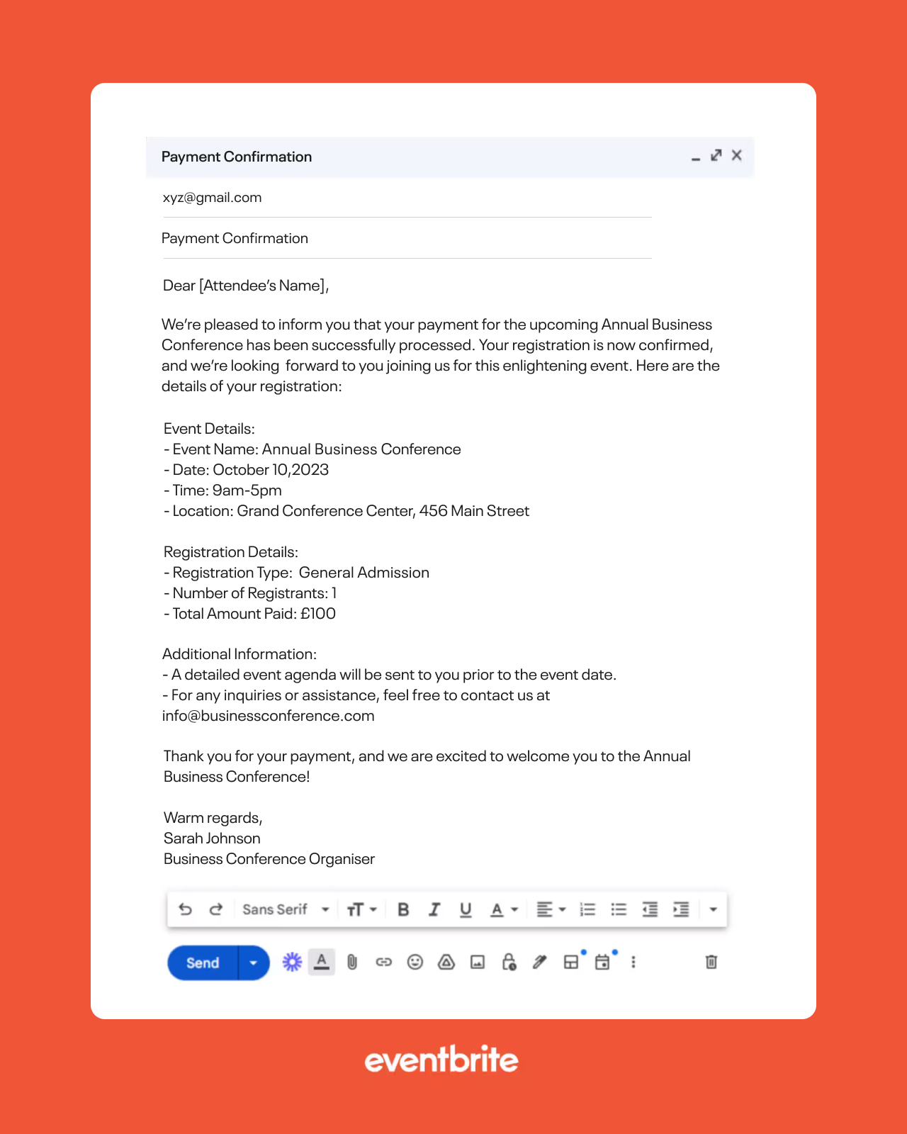 The Only Confirmation Email Template Event Organisers Need